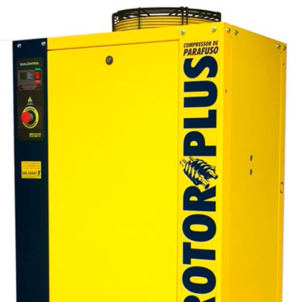 Compressor de Parafuso Metalplan 15hp 55,9pcm Rotor Plus R15 Trifásico ...