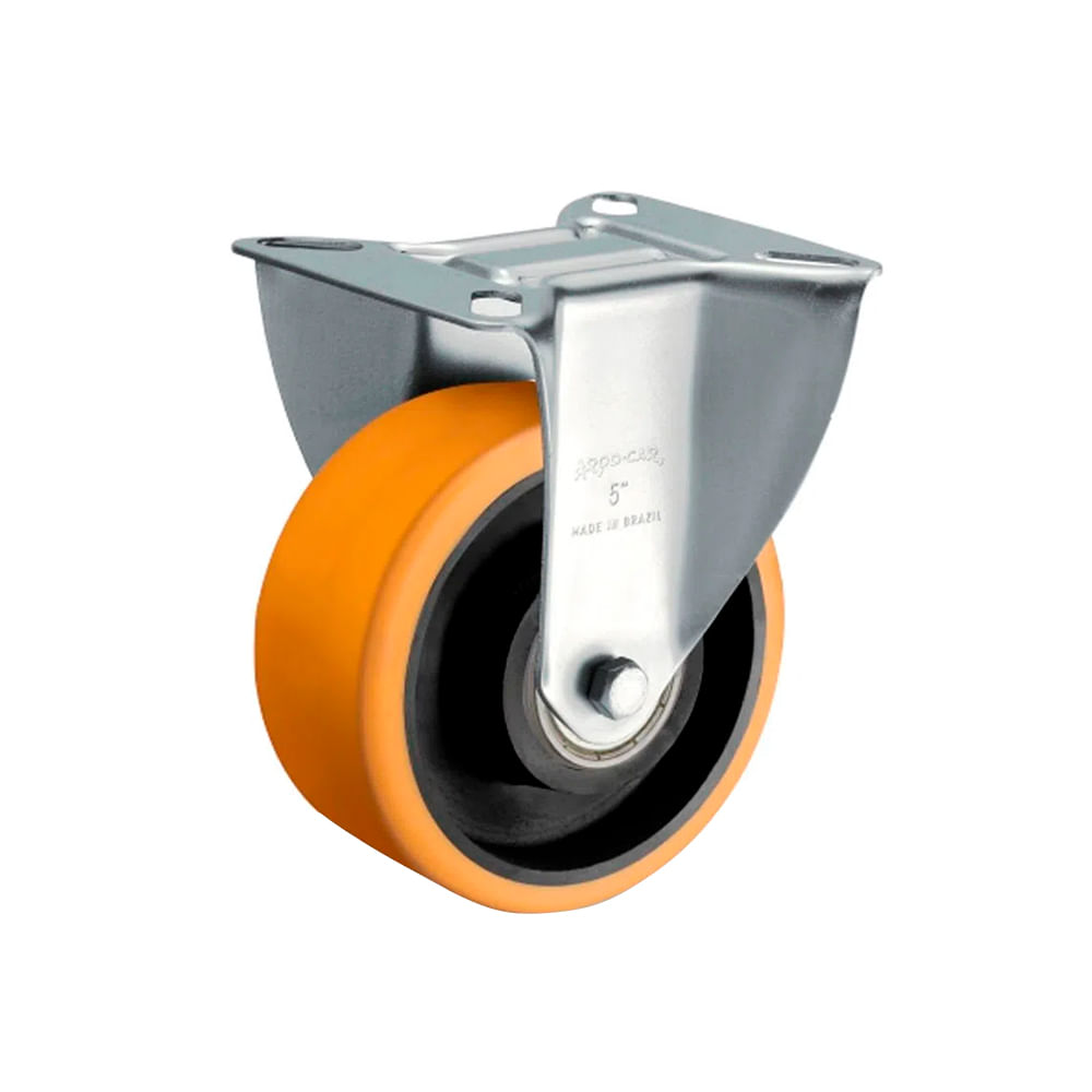 Rodízio Fixo Poliuretano 5” Rod Car FLR 514 UFN | LF Máquinas e ...