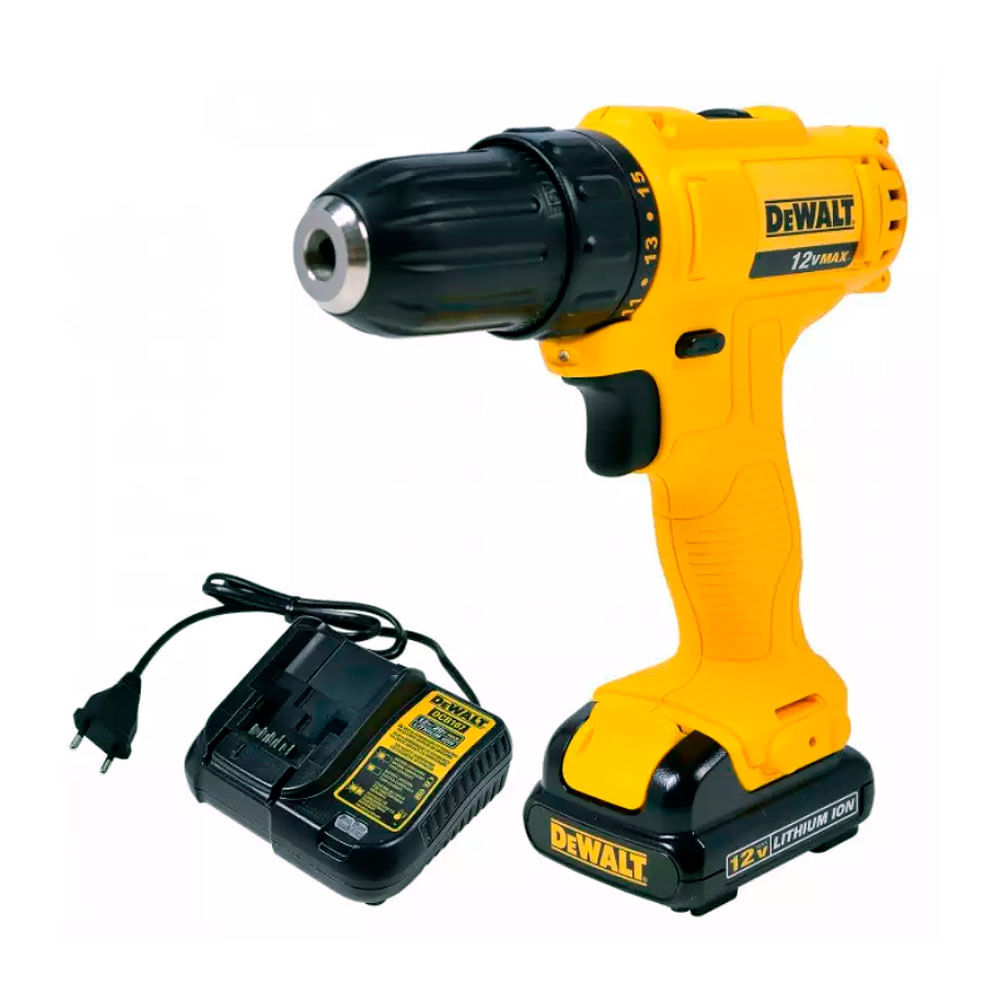 Parafusadeira e Furadeira 3/8" Dewalt DCD700LC1-BR a Bateria 12V | LF Máquinas e Ferramentas ...