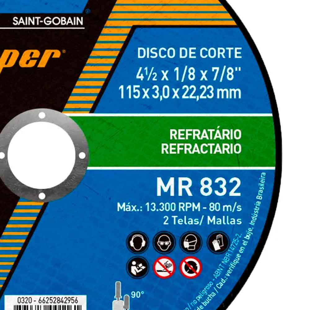 Disco de Corte 180 X 3 X 22,23mm Norton Clipper | LF Máquinas e ...