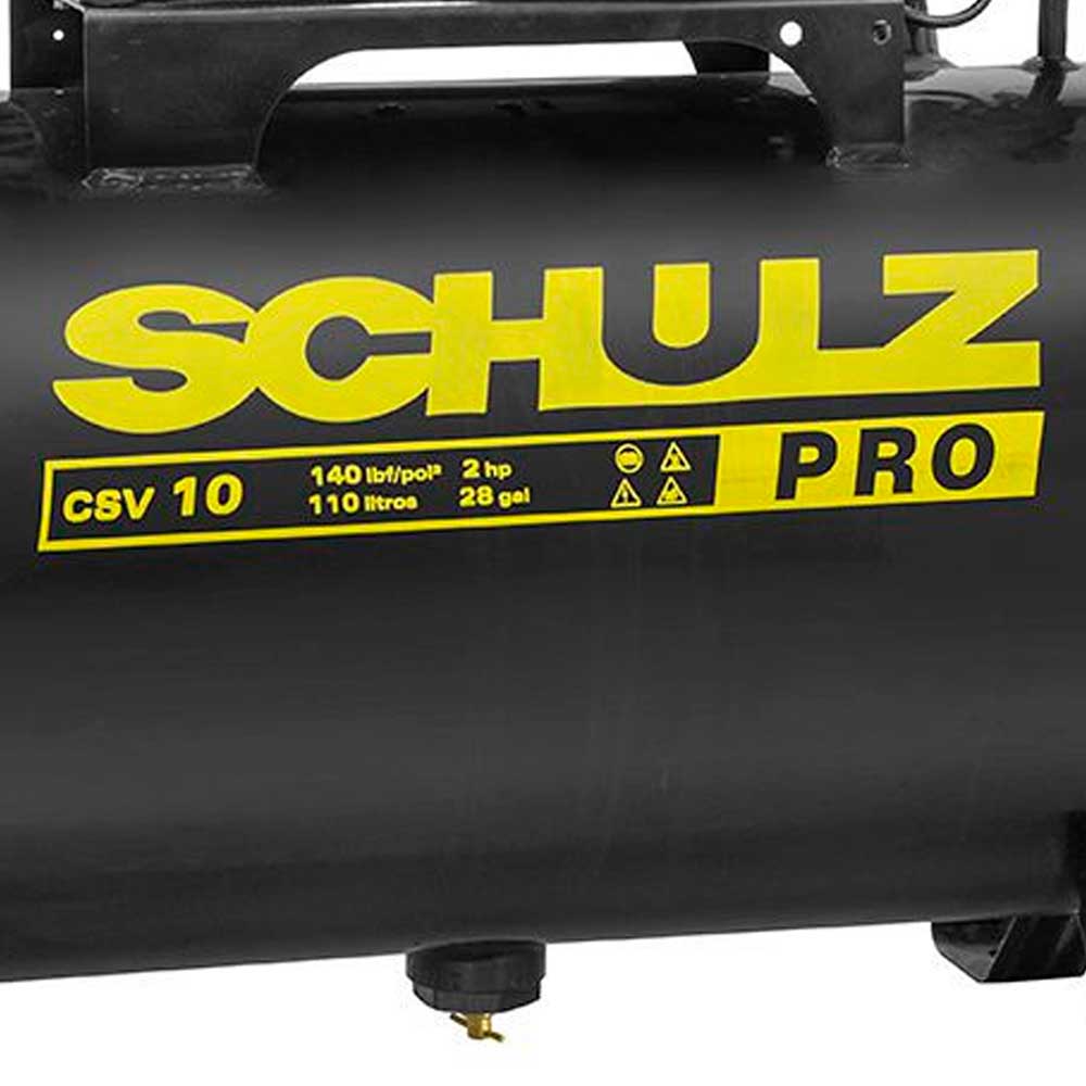 Compressor de Ar Schulz 105,50L PRO CSV 10/110 10PCM / 140PSI 2CV ...