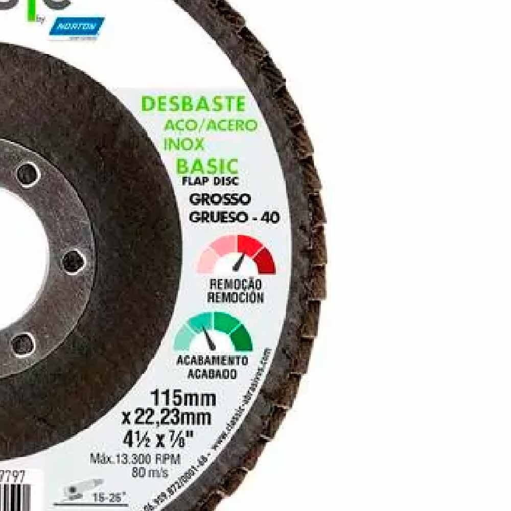 Disco de Lixa Flap-Disc 4.1/2" Norton Basic | LF Máquinas e Ferramentas ...