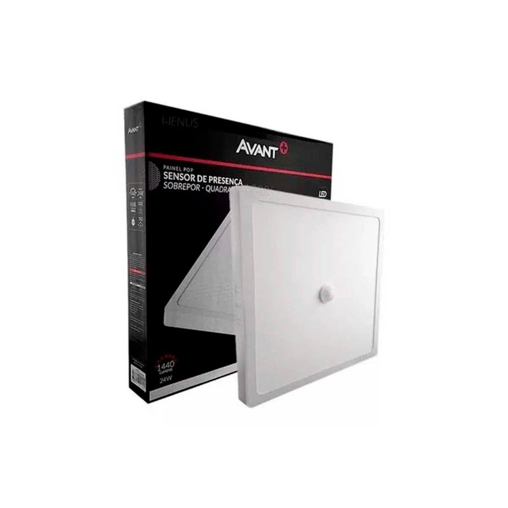 Painel Led Quadrado Sobrepor Pop Sensor Avant 6500K Branco | LF Máquinas e Ferramentas ...