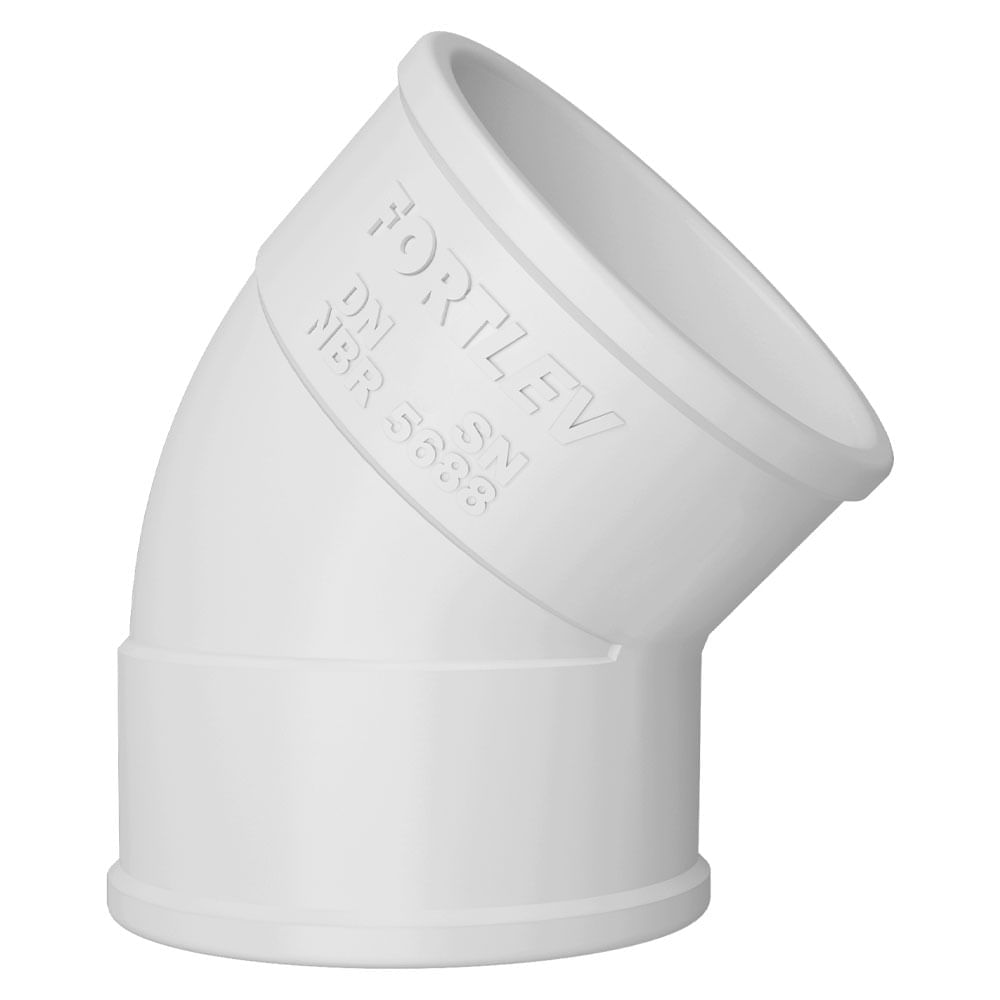 Joelho 45° para Esgoto Série Normal PVC Fortlev NBR 5688 Branco | LF ...