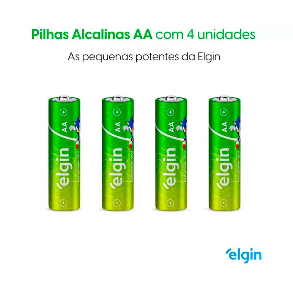 Pilha Alcalina AA Elgin 4 Unidades | LF Máquinas e Ferramentas ...
